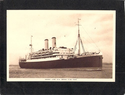 A3091 Transport SS Orama Orient Line Passenger Liner Ship vintage ...