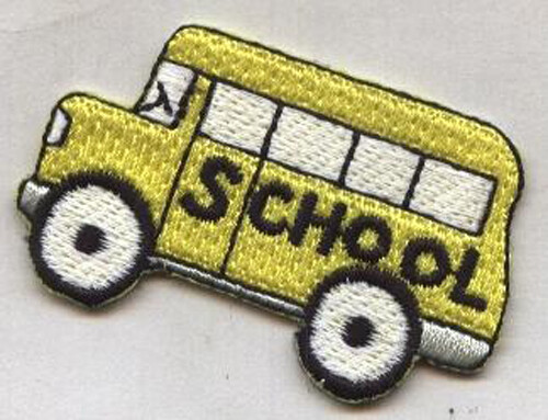 School Bus Patch. Fully embroidered Patch, 2 inch | eBay