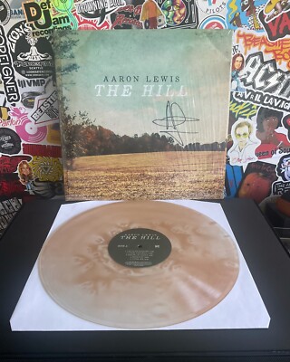 AARON LEWIS The Hill VG++ GHOSTLY TAN VINYL AUTOGRAPHED SIGNED ALBUM ...