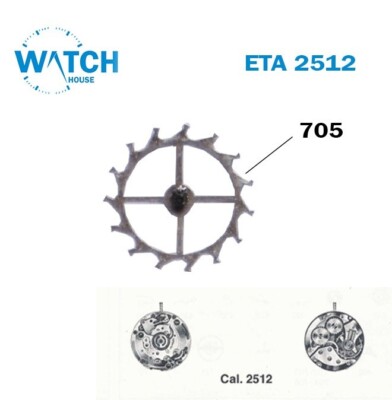 Escape Wheel, Swiss Made Part, For ETA 2512 Movement, Part No 705. | eBay