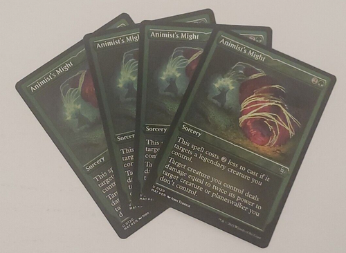 MTG 4X Animist's Might FOIL ETCHED March of the Machine Aftermath | eBay