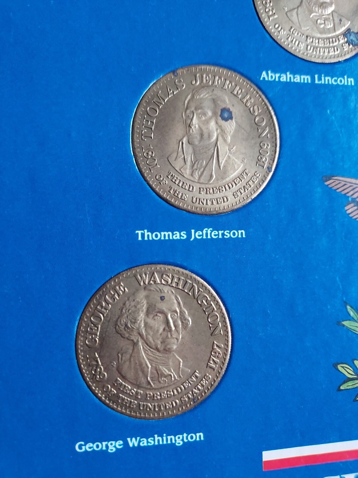 1992 Shell Presidential Collector Coins On Display Card Set Of 8 Coins ...