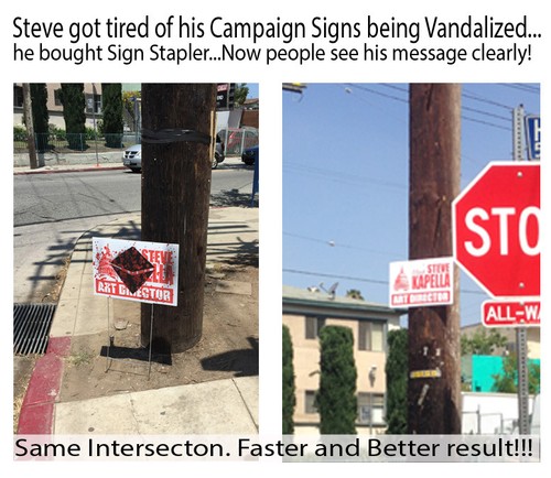 Sign-Stapler Tool For Putting Up Marketing Yard/Bandit Signs High Out ...