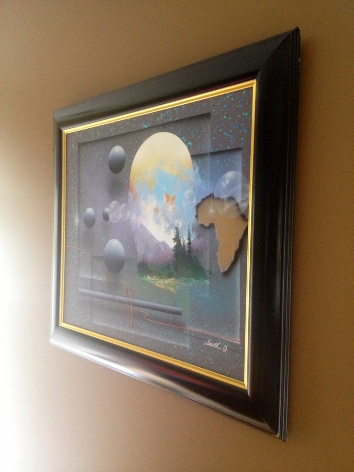 ORIGINAL SIGNED JOSEF KUGLER ABSTRACT PAINTING ACRYLIC CANVAS 29" x 25 ...