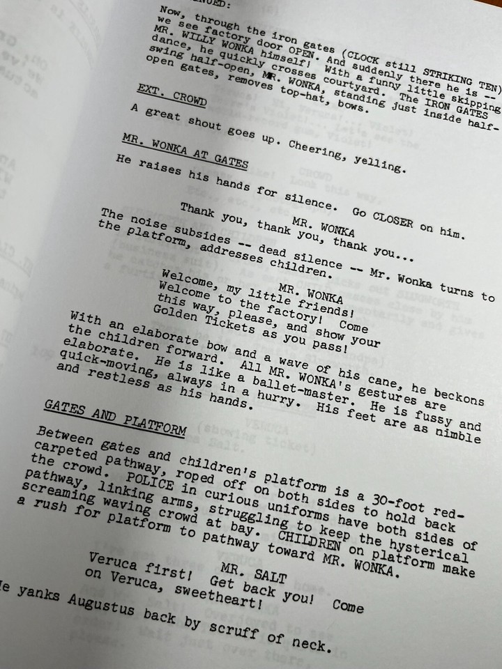 Willy Wonka & The Chocolate Factory Script Signed- Autograph Reprints ...