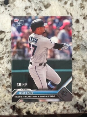 2023 TOPPS NOW MLB CALL-UP CARD MIAMI MARLINS JACOB AMAYA #462 1st HIT ...