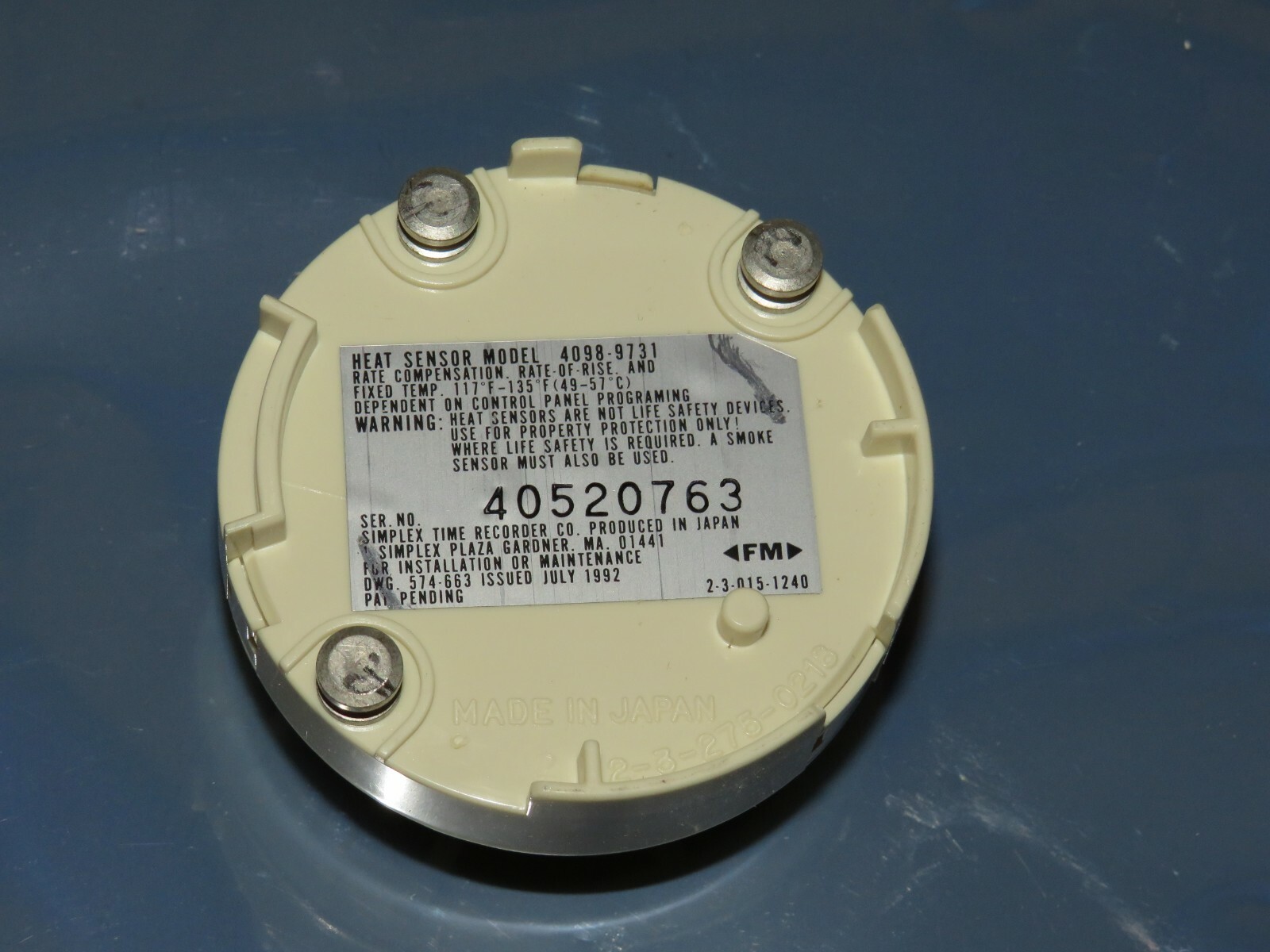 SIMPLEX 4098-9731 HEAT DETECTOR 4098-9781 INCLUDED | eBay