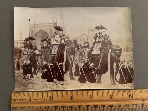 VINTAGE INDIA ELEPHANT CARAVAN CARYING PEOPLE PARADE PHOTOGRAPH | eBay