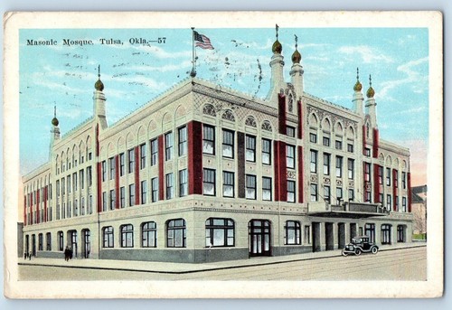 Tulsa Oklahoma OK Postcard Masonic Mosque Exterior Building 1930 ...