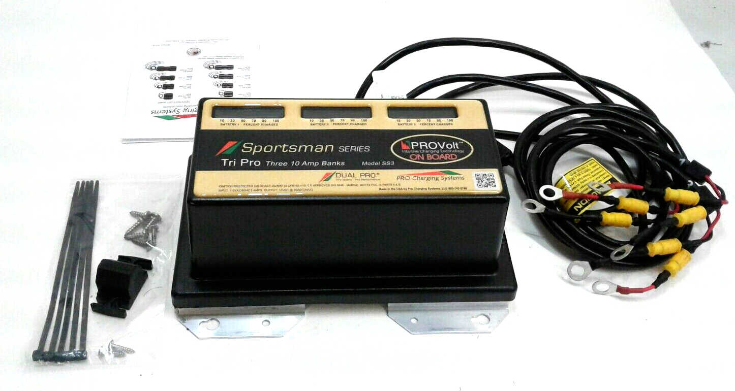 Pro Charging Dual Pro Sportman Series SS3 3-10Amp Banks 30Amp Battery ...