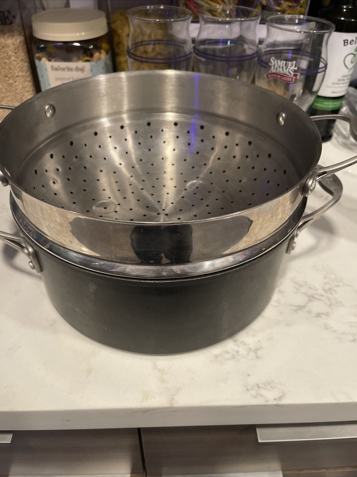 CALPHALON One 5 Quart Dutch Oven With Steamer Insert 8785 Nonstick | eBay