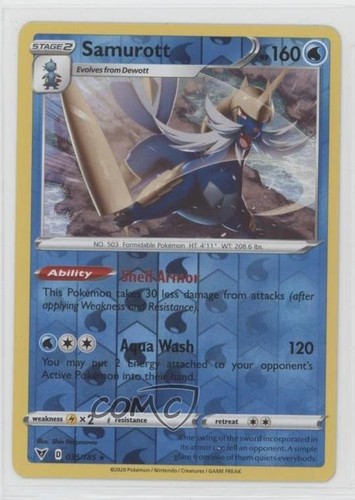 Samurott Reverse Foil Pokémon Sword & Shield Vivid Voltage #035 17t2 | eBay