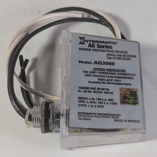 Intermatic AG3000 120/240 VAC Universal HVAC Surge Protective Device ...