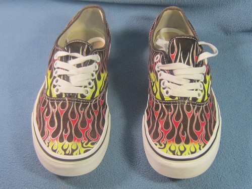 VANS Authentic Era Flame Fire Retro Low UNISEX M7/W8.5 | eBay