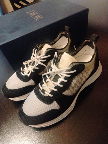 B25 Runner sneakers in black, white technical mesh and Dior canvas, size 43/10 | eBay