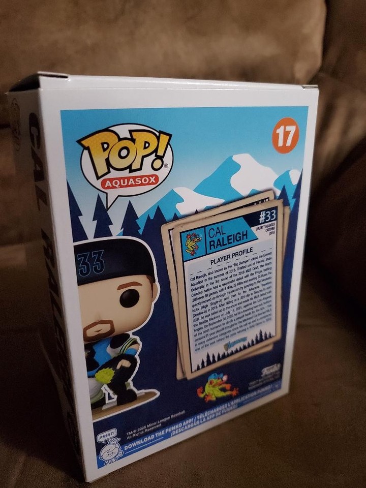 Funko Pop - MLB: Baseball - Cal Raleigh Aquasox Mariners #17 Exclusive ...