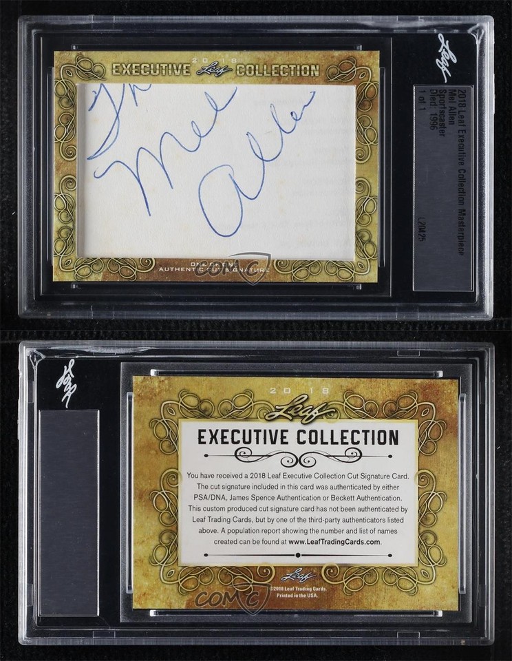 2018 Leaf Executive Collection Cut Signatures Gold 1/1 Mel Allen Auto ...