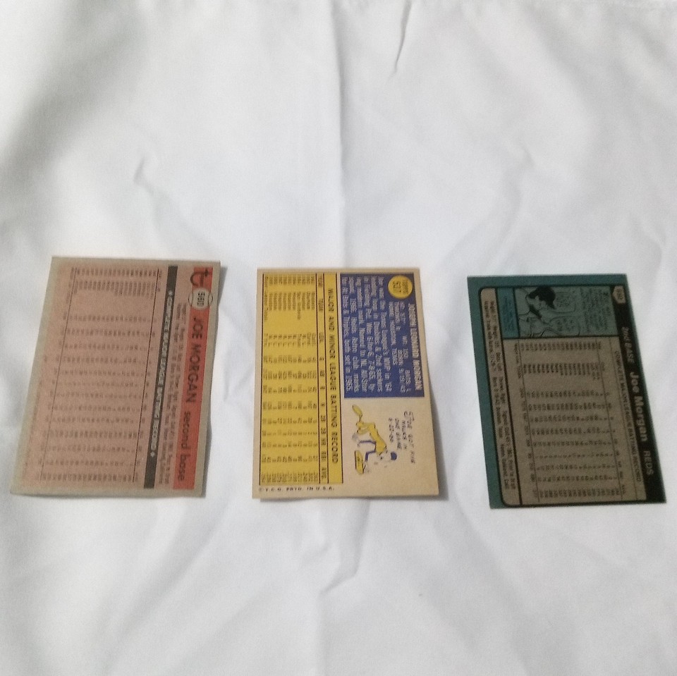 Joe Morgan 3 Card Lot MLB Legend Houston Astros Cincinnati Reds Vintage ...