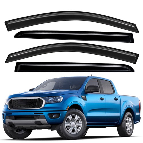 Tape-on Acrylic Window Visor Vent Shade for 2019-2025 Ford Ranger ...