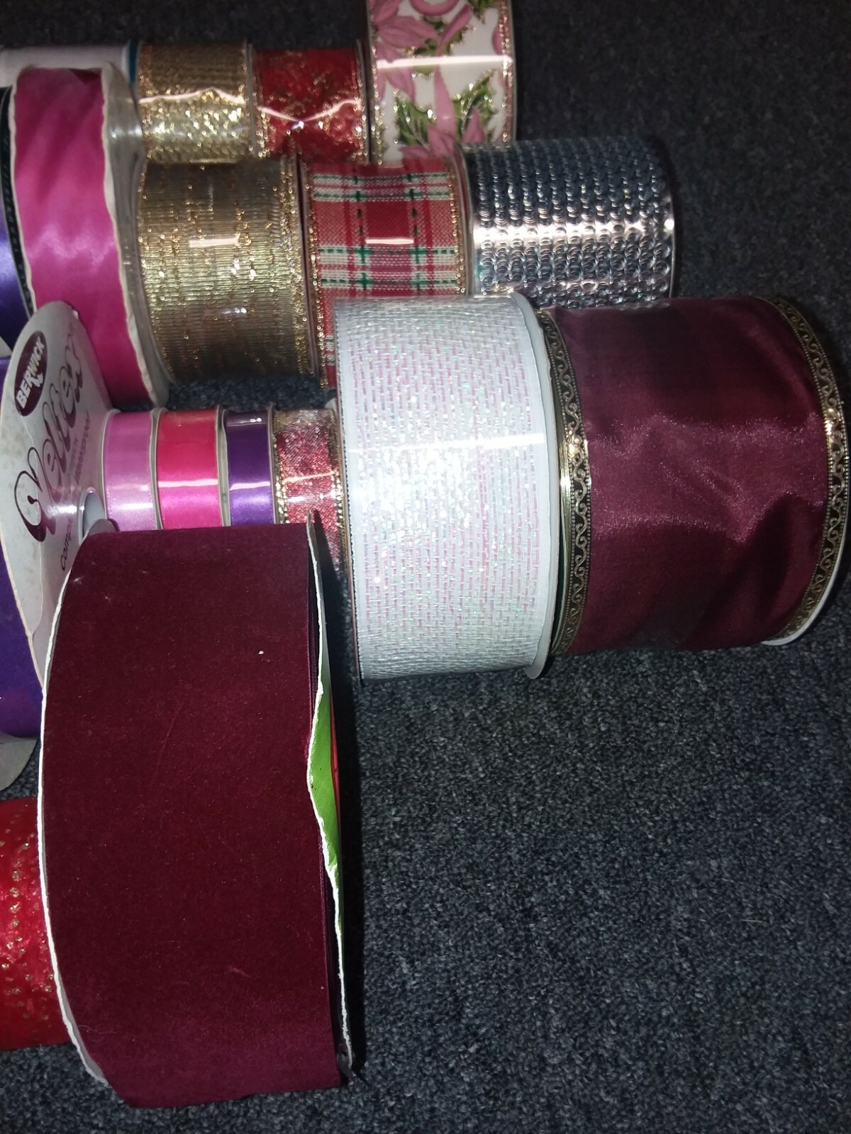 Lot Of 34 New and Slightly Used Craft Ribbon Spools Over 640 Yards | eBay