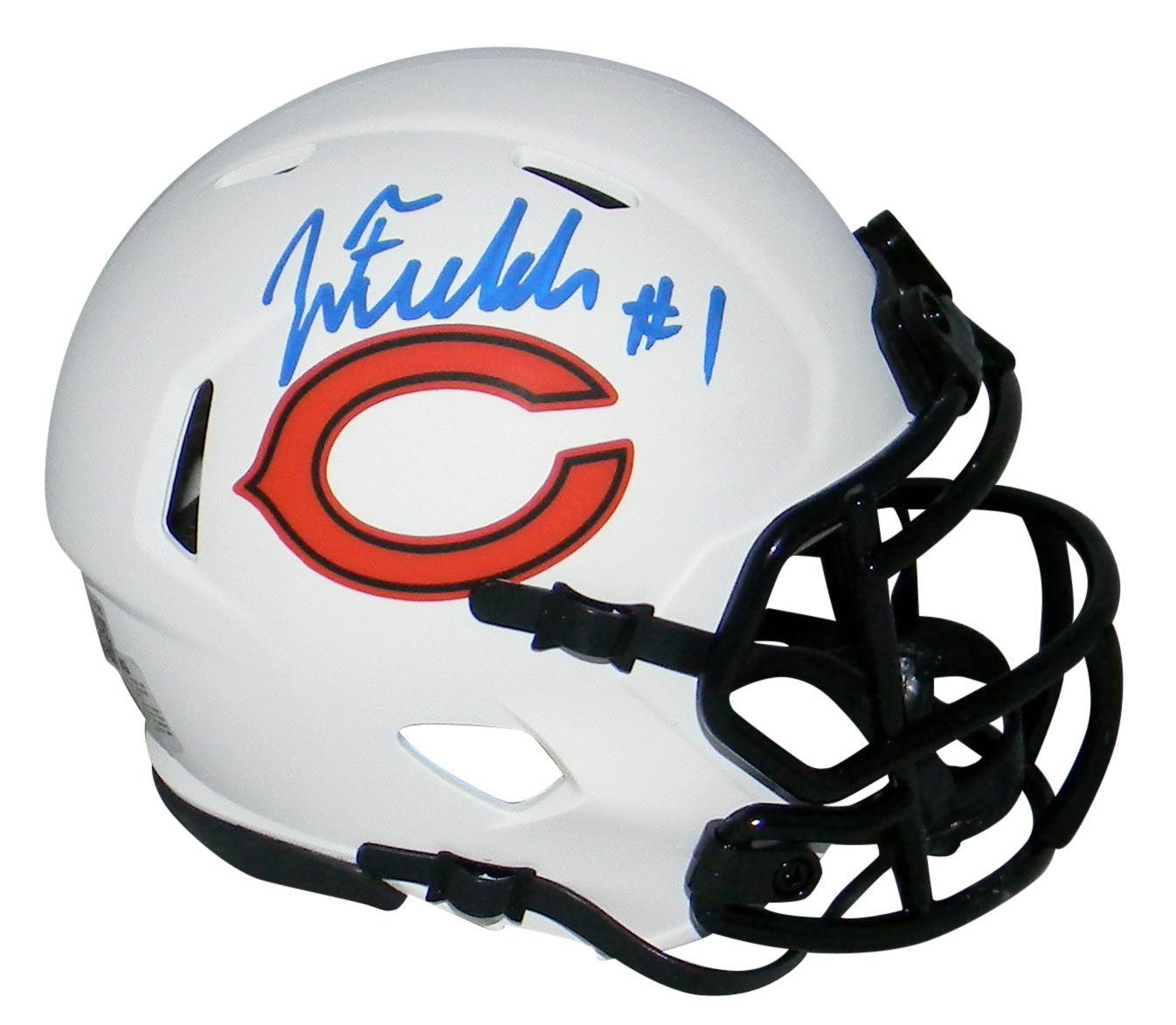JUSTIN FIELDS AUTOGRAPHED SIGNED CHICAGO BEARS LUNAR SPEED MINI HELMET ...
