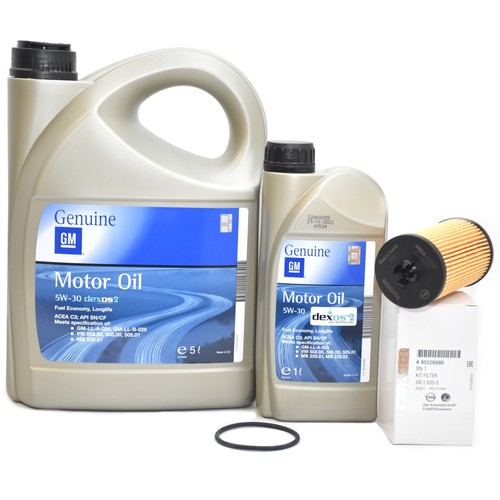 Opel GM 5w-30 Dexos 2 Longue Vie Huile 5 Litre Filtre D'Huile Originale ...