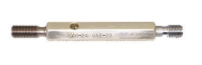 3/8-24 UNF-2B ~ Thread Plug Gage ~ Go Not/Go ~ .375 ~ 24 TPI ~ Southern ...