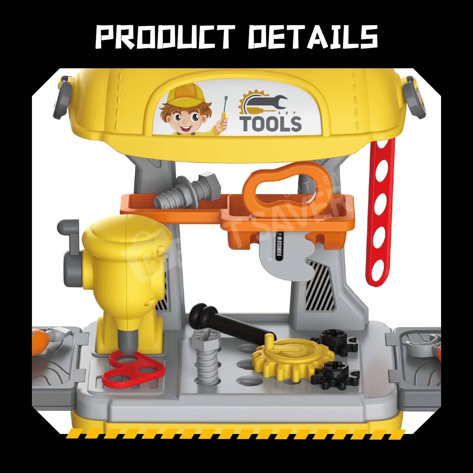 Kids 28pcs Workbench Tool Bench Construction Toy Set Pretend Role Play ...