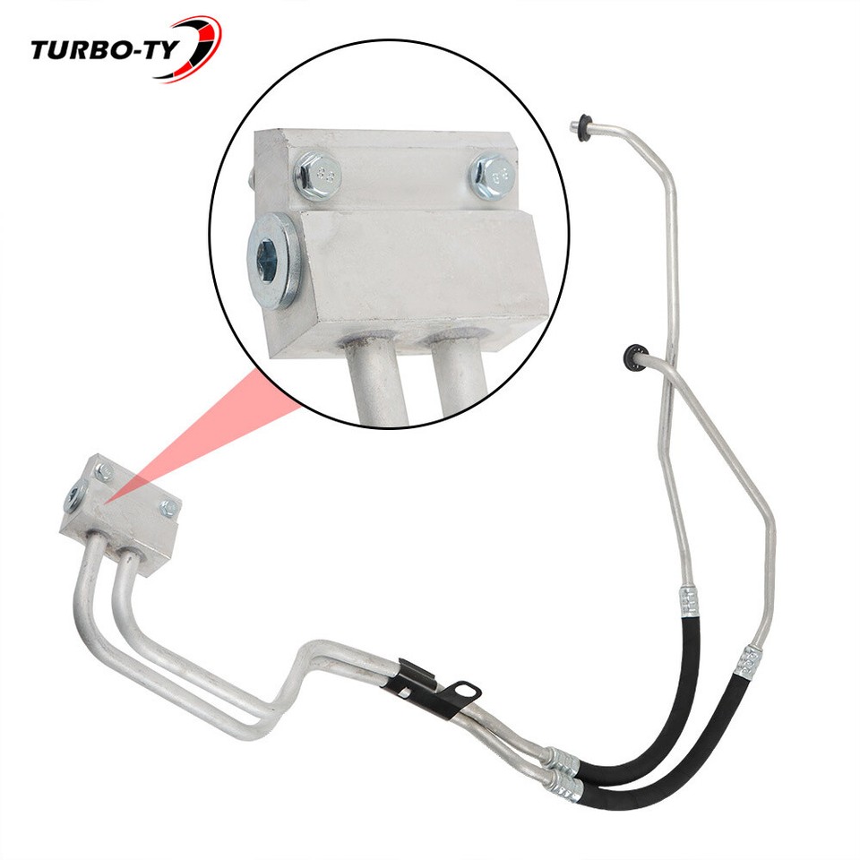 Inlet & Outlet Engine Oil Cooler Hose Assembly For Chevrolet Silverado ...