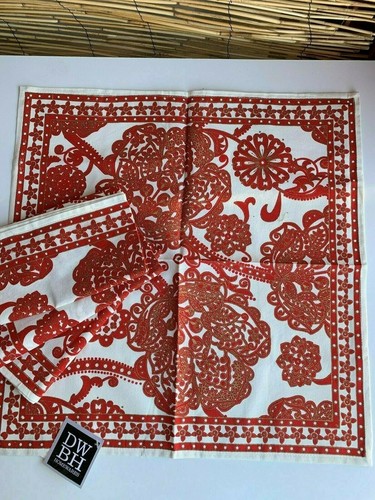 4 COTTON NAPKINS.Brand new.Batik look print.45 x 45 cm.With tags EXOTIC ...