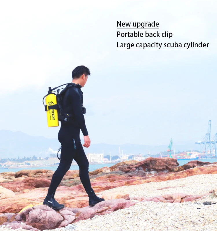 Scuba Diving Kit Full Face Snorkel Mask 4L Air Oxygen Tank 3000PSI ...