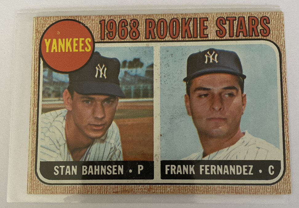 1968 Topps #214 NY Yankees Rookie Stars Stan Bahnsen Frank Fernandez ...