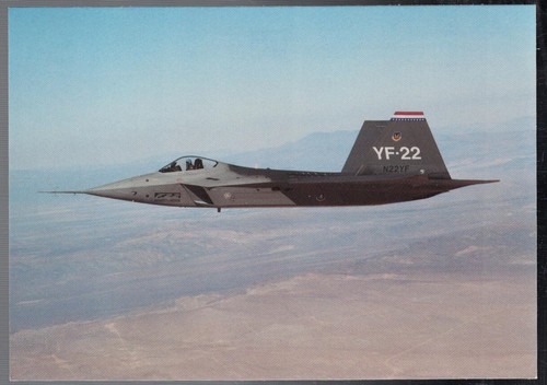 VINTAGE LOCKHEED YF-22 FIGHTER JET JOHN FRY AIRPLANE POSTCARD | eBay
