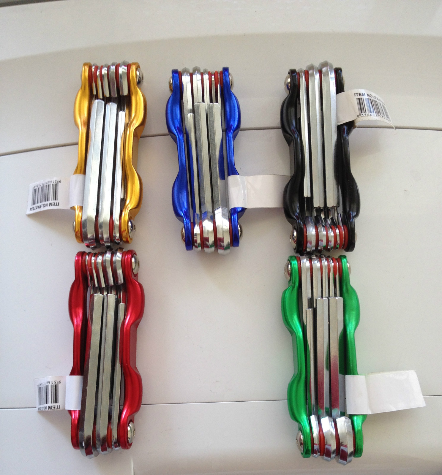 8PC Heavy Duty Folding Hex Key Set Allen tools Wrench allan pocket ...