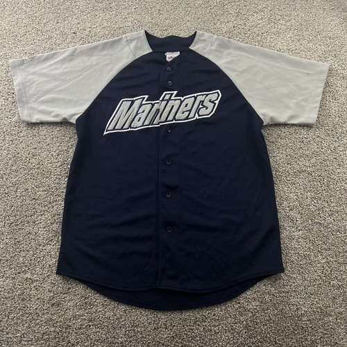 Vintage Seattle Mariners Majestic Jersey Mens Medium Large Blue 90s ...