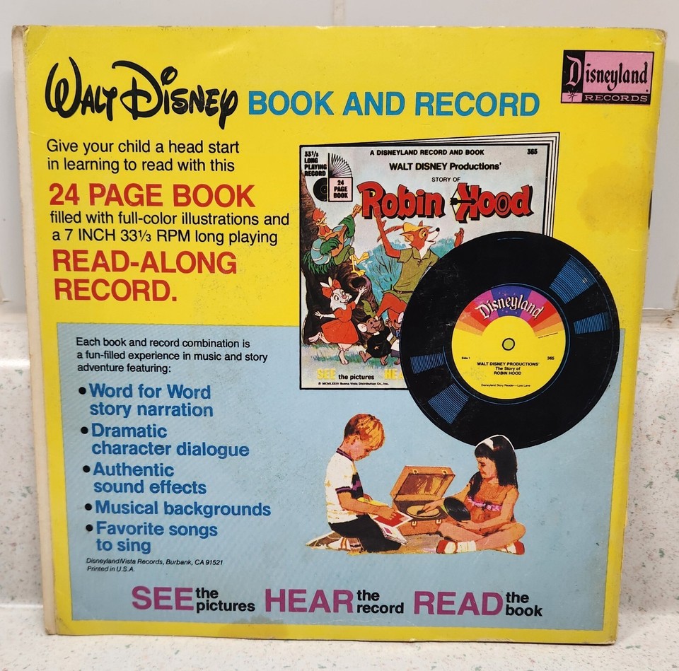 Disneyland Records Winnie The Pooh And The Honey Tree Read Along Record ...