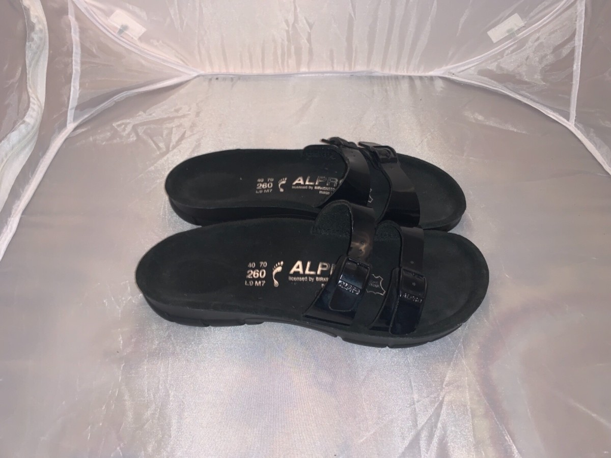 Alpro Sandals Birkenstock Alpro Black Patient Leather Sandals | EBay
