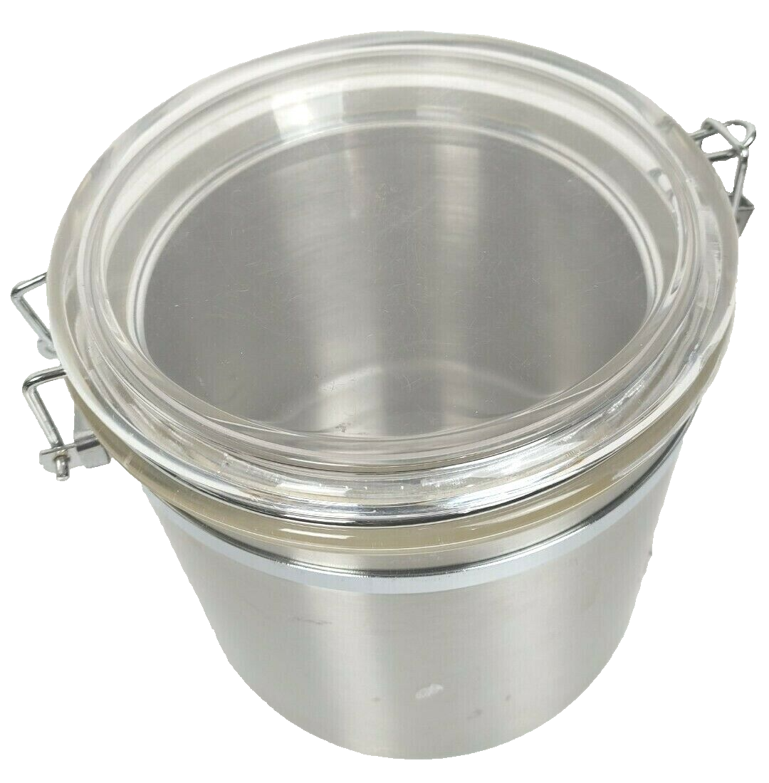 Oggi Stainless Steel Airtight Canister Clear Lid and Locking Clamp 150 ...