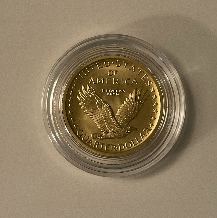 2016-W 1/4 oz Gold Standing Liberty Quarter Centennial (w/ Mint COA and ...