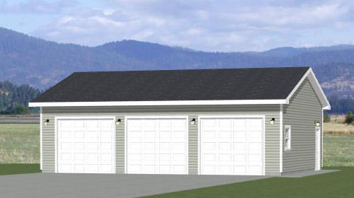 36x28 3-Car Garage -- 1,008 sq ft -- PDF Floor Plan -- Model 11A | eBay