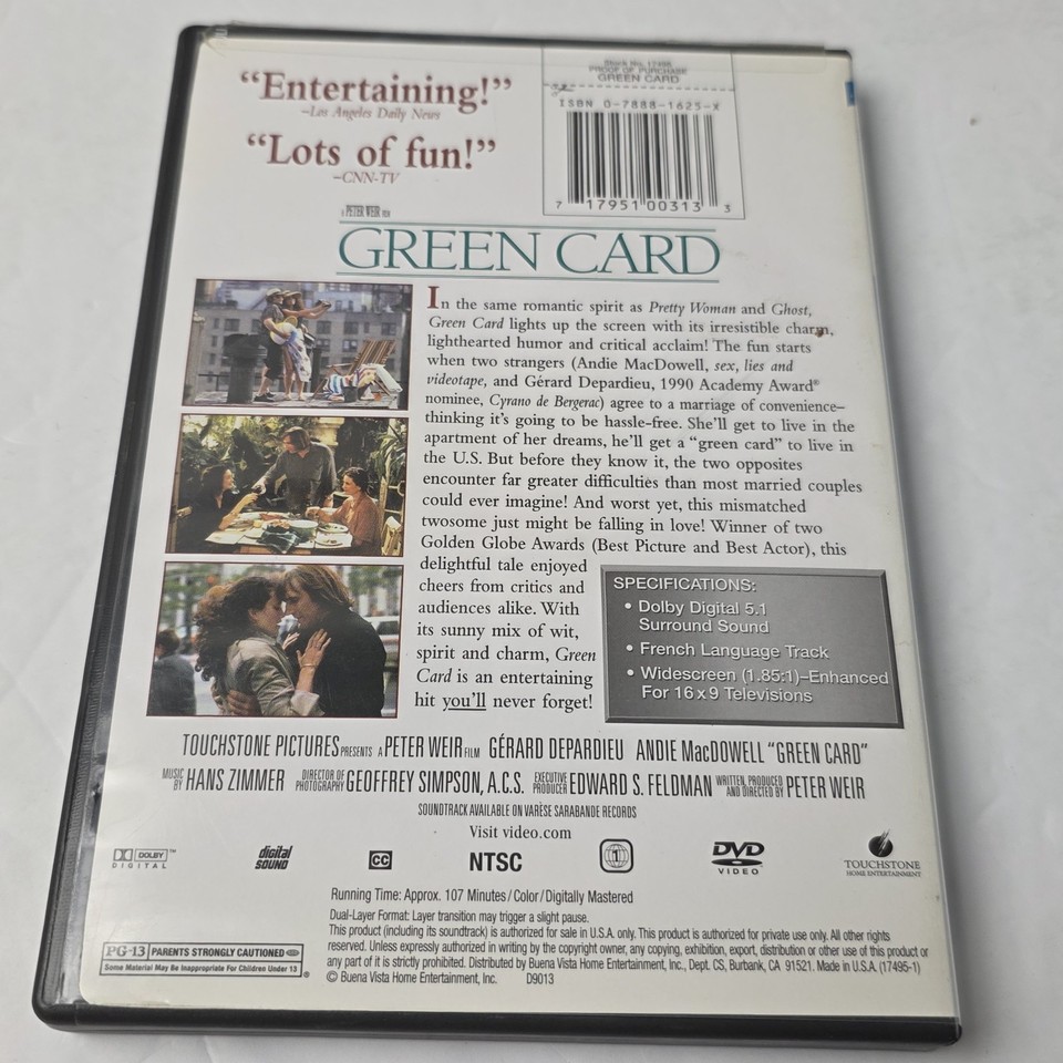 Green Card DVD *BUY 2 GET 3 FREE* | eBay