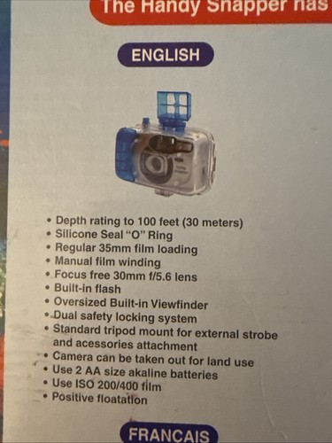 Handy Snapper Underwater Camera New 100 Ft 30 Meters Scuba Kayak | eBay