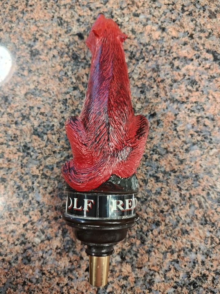 Red Wolf Beer Tap Handle Knob Howling Wolf Breweriana Collectible | eBay