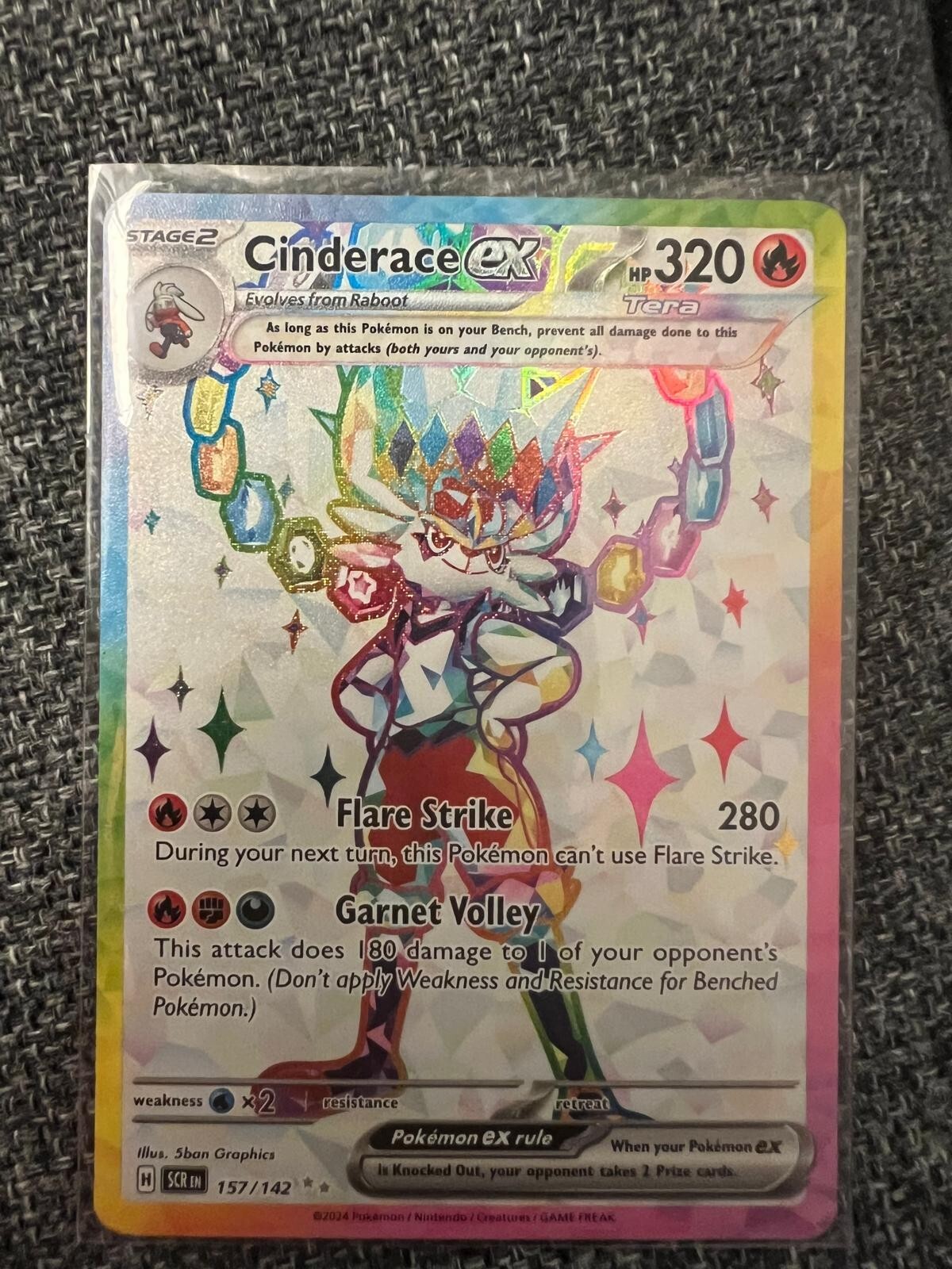 Cinderace EX 157/142 - Stellar Crown Tera Full Art - NM Pokémon Card | eBay