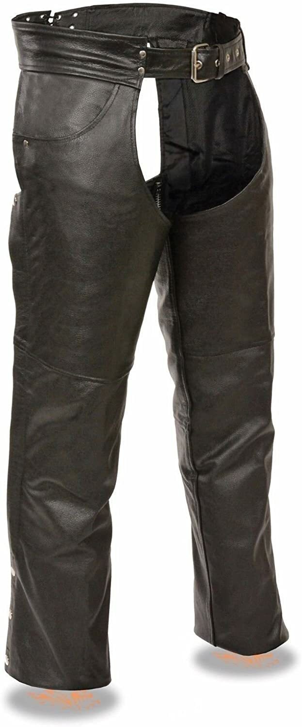 Event Leather Men's Motorcycle Rider Classic Lined Chap W/ Jean Pockets ...