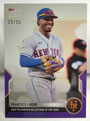 Francisco Lindor 2022 Topps Now MLB Players Choice Awards #PCA-2 PURPLE #d 25/25 | eBay Australia