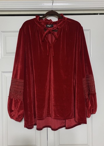 Meritt Red Velvet Tunic Top Holiday Whimsy Goth Fairy Goth Dark ...