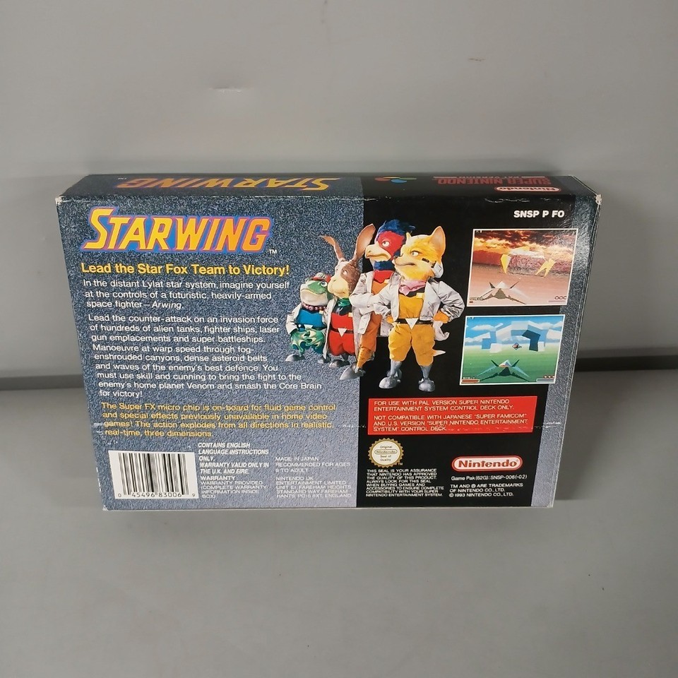 Nintendo SNES Starwing Video Game Vintage 1993 Complete Poster Manual ...