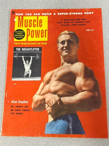 MUSCLE POWER bodybuilding fitness magazine ALAN STEPHAN 6-53 | eBay