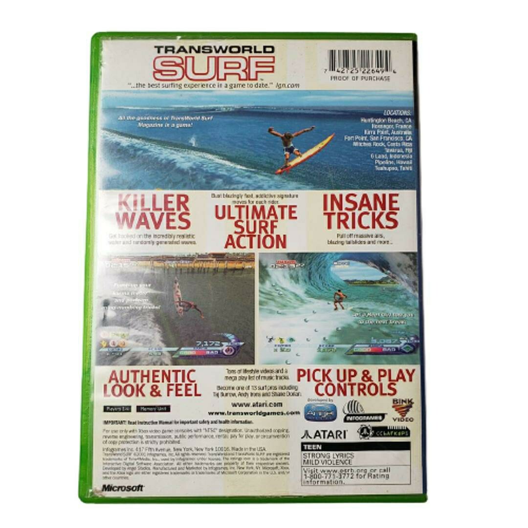 Microsoft Xbox Transworld Surf Video Game (Complete, 2001) | eBay
